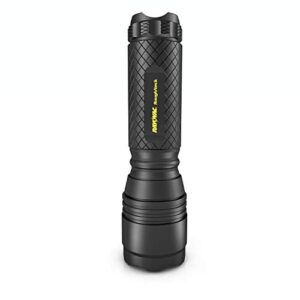 rayovac roughneck led flashlight, bright flashlight for running, camping gear and emergencies, edc flashlight with holster and aaa batteries included, pack of 1