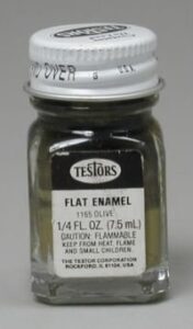 testors enamel 1/4 oz bottle flat olive