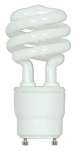 satco s8205 18 watt (75 watt) 1200 lumens mini spiral cfl soft white 2700k gu24 base light bulb