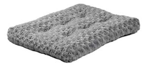 midwest homes for pets plush pet bed | ombré swirl & cat bed | gray 17l x 11w x 1.5h - inches for toy dog breeds, 40618-sgb, 18-inch