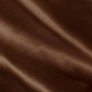 silky satin charmeuse solid chocolate, fabric by the yard