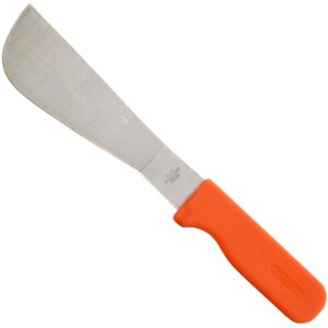 zenport k114 row crop harvest knife, broccoli/cauliflower/cotton, 7.25-inch stainless steel blade,orange