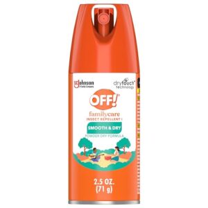 off! family care insect & mosquito repellent i, smooth & dry bug spray for the beach, backyard, picnics and more, 2.5 oz. (pack of 12)