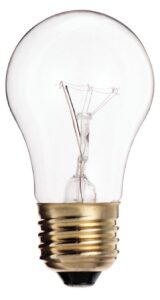 satco s3948 130-volt 15 watt a15 appliance heavy duty clear light bulbs - 2 per package