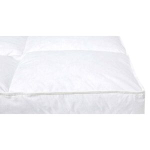 down etc luxury hotel mattress topper ultra-soft feather bed with baffle box construction, full, white