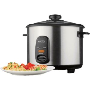 brentwood rice cooker, 5-cup, stainless steel