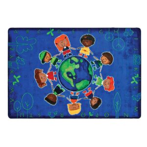 carpets for kids 4413 give the planet a hug rug 3ft 10in x 5ft 5in rectangle