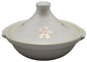 open fire and microwave-safe tazin pot 22.5 cm pink flower raster 58945