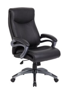 boss office products boss double layer executive chair, black (b8661)