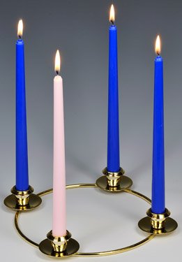 Blue Advent Candle Set