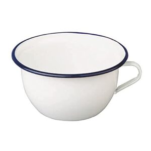 ibili chamber pot blanca 2,7 l of enamelled steel, white/blue, ceramic, 22 x 22 x 11 cm