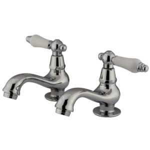 kingston brass ks1101pl heritage basin tap faucet, polished chrome