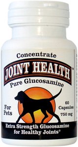 nutrasense "joint health extra strength pure glucosamine, shellfish-free, for pets & dogs, 750mg, 60ct capsules for healthy joints & increased mobility