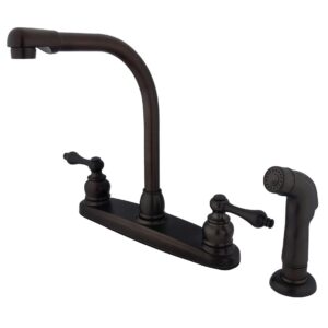 kingston brass kb715alsp victorian 8" centerset kitchen faucet, oil rubbed bronze