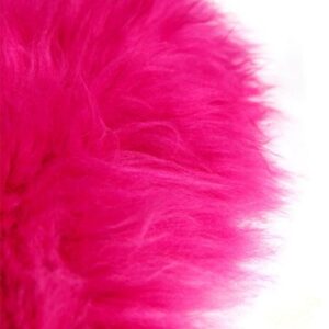 Lambland Genuine British Sheepskin Rug Hot Pink