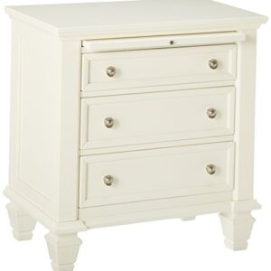 Coaster Furniture Sandy Beach Coastal 3 Drawer Nightstand Bedroom Bedside Table Storage Drawers Service Tray Buttermilk White 201302