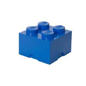 lego blue storage box brick 4 bright, 4 knobs