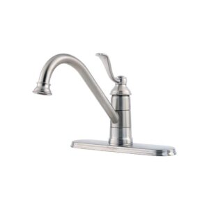 pfister gt34-1ps0 portland one-handle kitchen faucet, stainless less