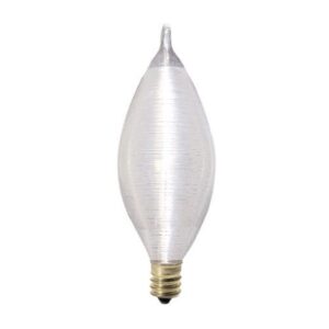 bulbrite incandescent c11 candelabra screw base (e12) light bulb, 25 watt, satin