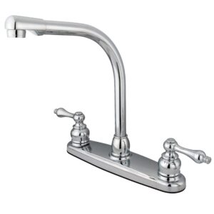 kingston brass kb711alls victorian 8-inch high-arch kitchen faucet without sprayer, polished chrome