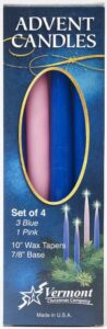 blue advent candle set