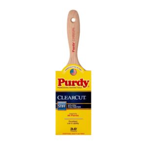 purdy 144380130 clearcut series sprig flat trim paint brush, 3 inch