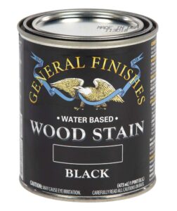 general finishes water based wood stain, 1 pint, black