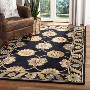 safavieh heritage collection 3' x 5' black hg314a handmade traditional oriental premium wool area rug