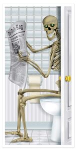 beistle skeleton restroom door cover party accessory