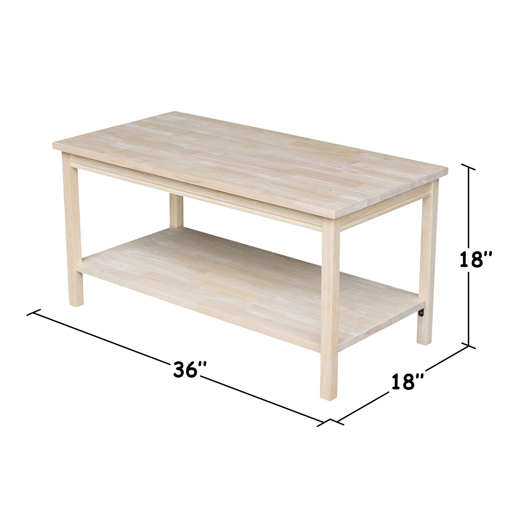 International Concepts Portman Coffee Table Unfinished