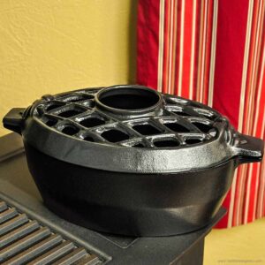 john wright company steamer - 3 qt black matte-lattice