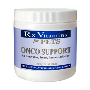 rx vitamins onco support immune supplement for dogs & cats - anti inflammatory for dogs - cat immune support with spirulina powder - 300g