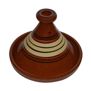 Treasures Of Morocco Cooking Tagine, Large 100%, Handmade, 12 inches, Brown, Clay, Round, Dishwasher Safe, Traditional