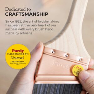 Purdy 144080115 Clearcut Series Dale Angular Trim Paint Brush, 1-1/2 inch, Natural