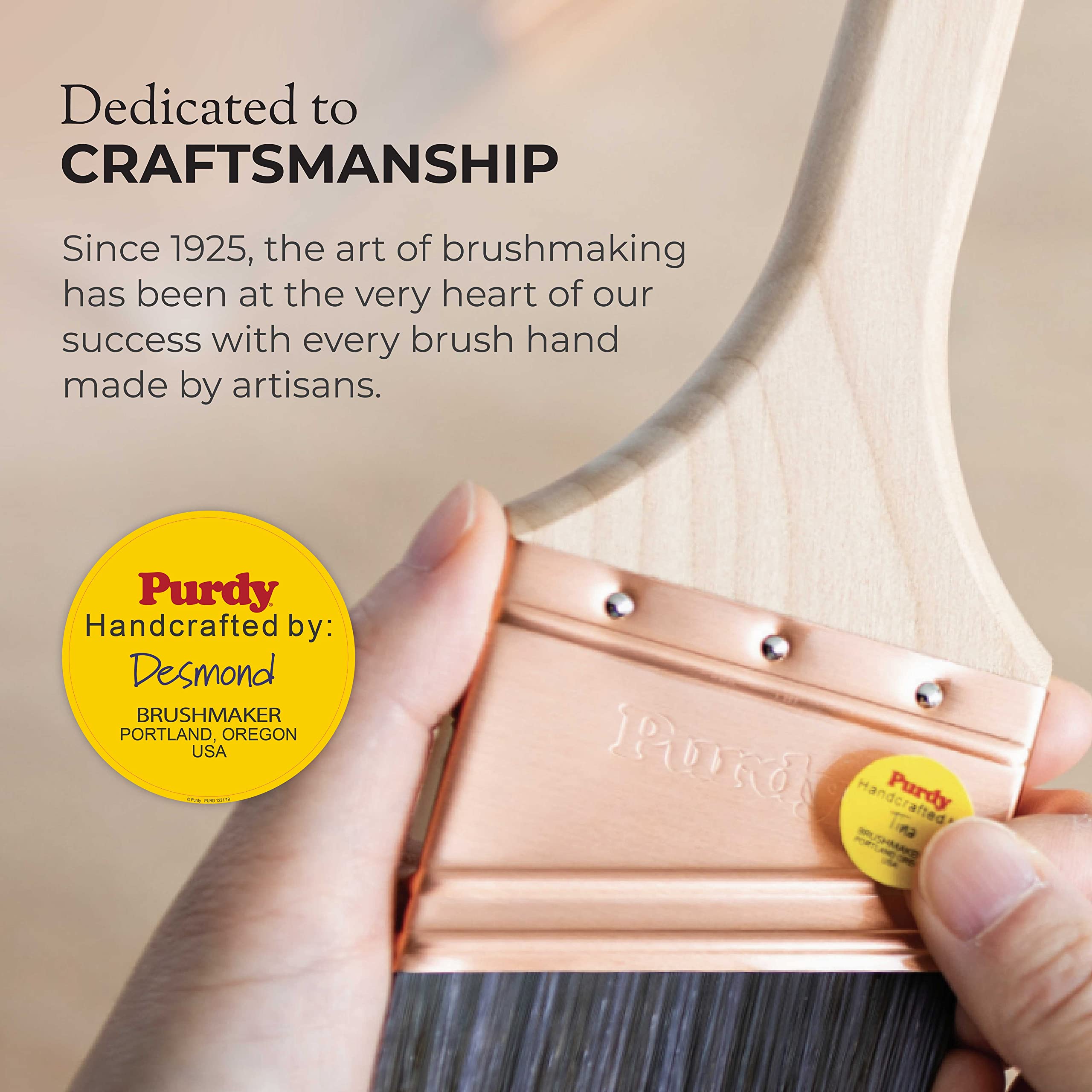 Purdy 144080115 Clearcut Series Dale Angular Trim Paint Brush, 1-1/2 inch, Natural