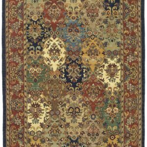 SAFAVIEH Heritage Collection Area Rug - 6' x 9', Multi & Burgundy, Handmade Traditional Oriental Wool, Ideal for High Traffic Areas in Living Room, Bedroom (HG911A)