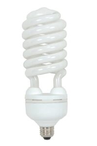 satco s7339 55 watt (250 watt) 3700 lumens hi-pro spiral cfl daylight white 5000k medium base 120 volt light bulb, white