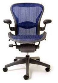 aeron cobalt fully loaded chair by herman miller