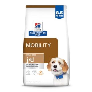 hill's prescription diet j/d joint care small bites chicken flavor dry dog food, veterinary diet, 8.5 lb. bag