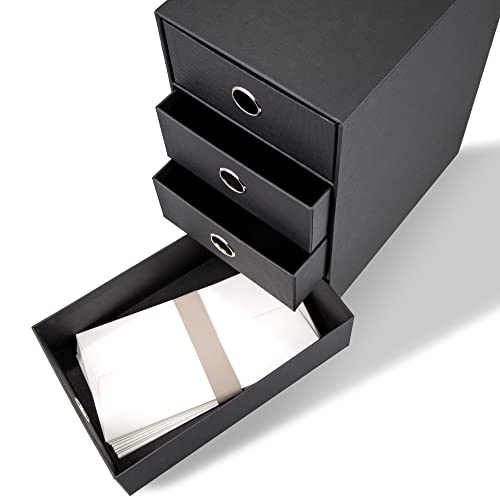 Rossler Soho 4 Drawer Filing Storage Box - Black