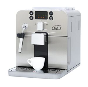 gaggia brera super-automatic espresso machine, small, 40 fluid ounces, silver