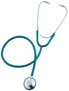 veridian healthcare prism series single head nurse stethoscope, teal, boxed