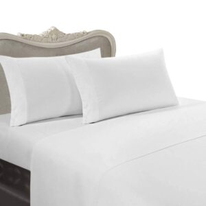 twin xl extra long 300 thread count egyptian cotton 300tc solid duvet cover set, white