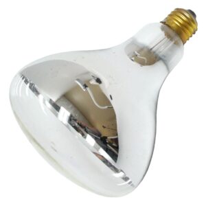 westinghouse 0348400, 250 watt, 120 volt clear infrared heat incandescent r40 light bulb - 5000 hours