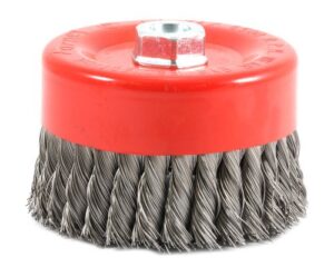 forney 72756 6-inch by 5/8-11 knotted cup brush .020 carbon steel