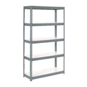 global industrial boltless extra heavy duty shelving 36"w x 12"d x 84"h, 5 shelves, 1500 lbs. cap/shelf, gray