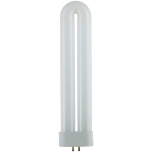 sunlite 05155-su t6 fluorescent u-shaped light bulb, 15 watts, uv light, 365nm color wavelength, gx10q 4-pin base, plug-in, 5,000 hour life span, clubs, restaurants, party lights, blacklight, 1 count