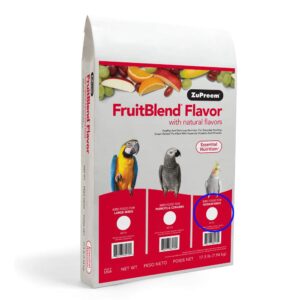 fruitblend with natural fruit flavors for medium birds 17.5 lbs