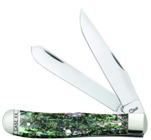 case wr xx pocket knife abalone trapper item #12000 - (8254 ss) - length closed: 4 1/8 inches