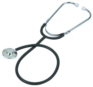 veridian healthcare 05-12301 prism series aluminum single head nurse stethoscope, black